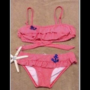 2Chillies | Swim | Redwhite Striped Bikini Set | Poshmark